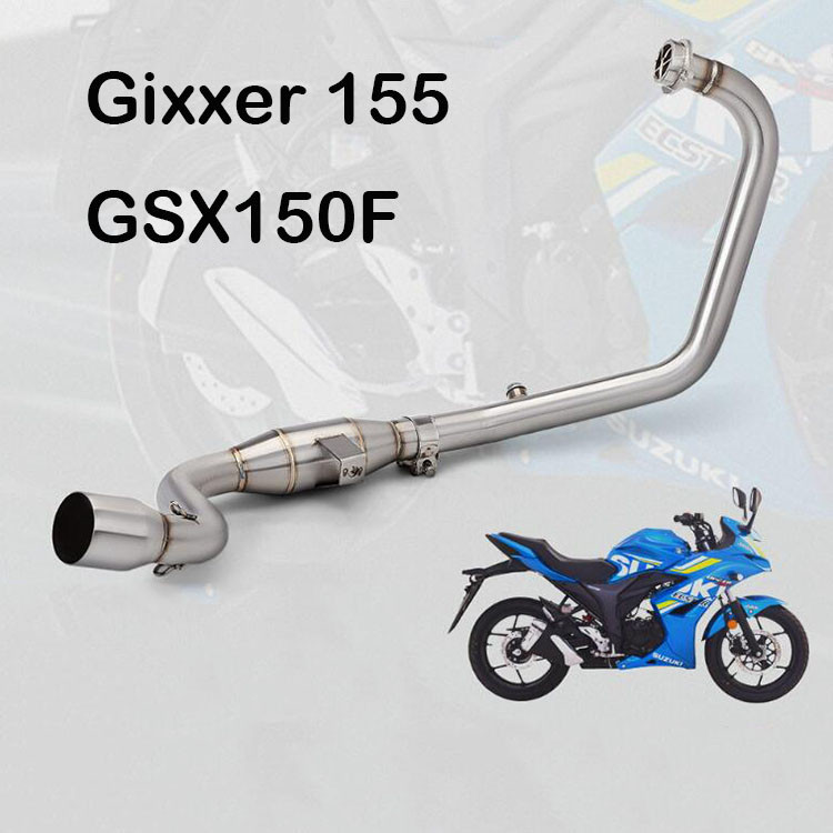 Stainless Steel Motorcycle Exhaust Front Link Pipe For Suzuki Gixxer ...