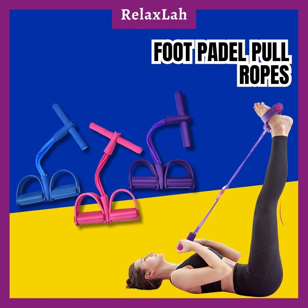 Foot Pedal Exercise Rope Resistance Band Home Fitness Home Exercise Abs ...
