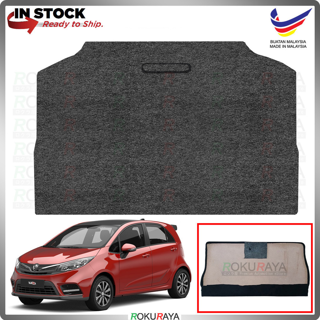 [GREY CARPET] Proton Iriz Rear Bonnet Spare Tyre Tire Tayar Cover Hard ...