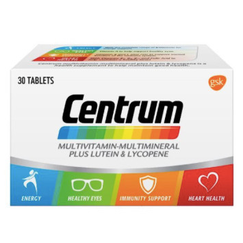 Centrum Multivitamin Multimineral Plus Lutein & Lycopene 30's tablets ...