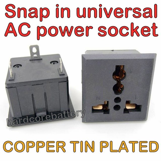 Copper Multi-function Universal socket 250v 16A 13A UK EU AU 3 Pin Plug ...