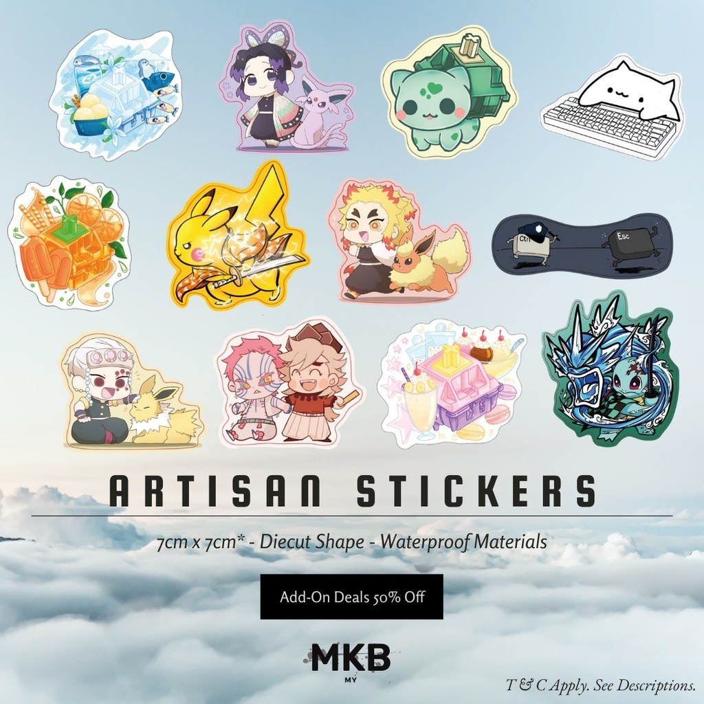 [READY STOCK] Artisan Stickers for Mechanical Keyboards, Switches ...