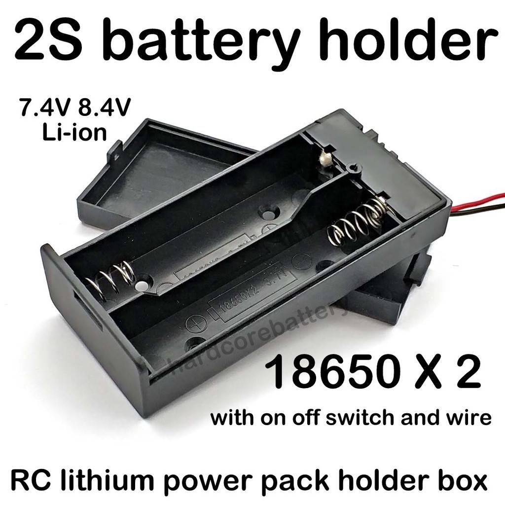 18650 battery holder 2S 7.4V 8.4V connector storage box lithium ion li ...