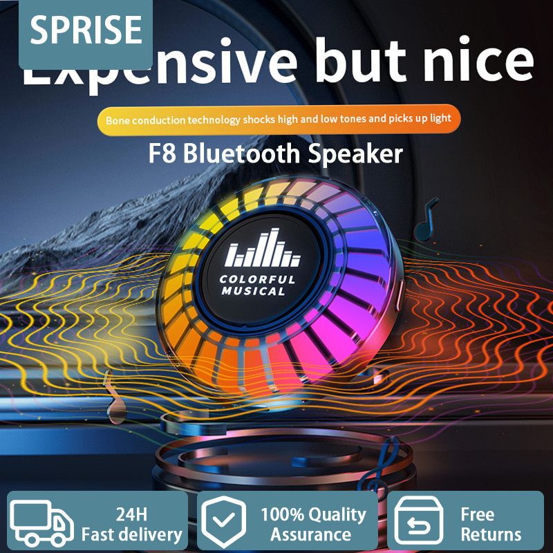 SPRISE Bone Conduction Bluetooth Speaker with Ambient Light Mini ...