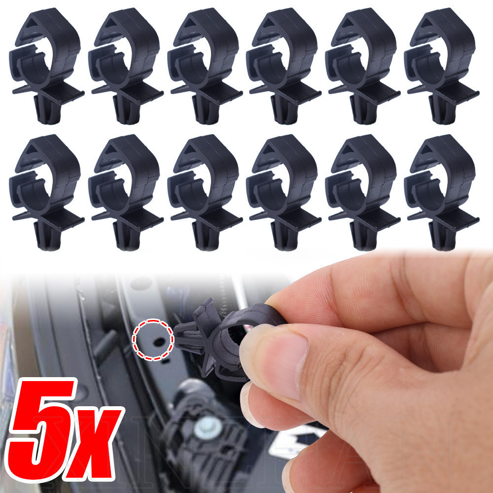 5pcs Automobile Pipe Tie Wrap Cable Clamp - Routing Fixed Retainer Clip ...