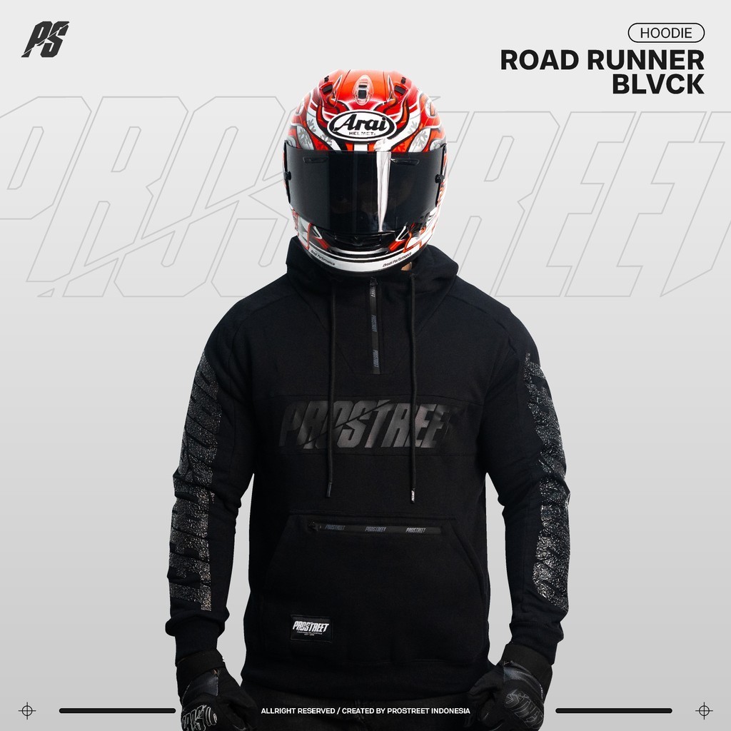 Prostreet Road Runner Motorcycle Hoodie Blvck | Shopee Malaysia
