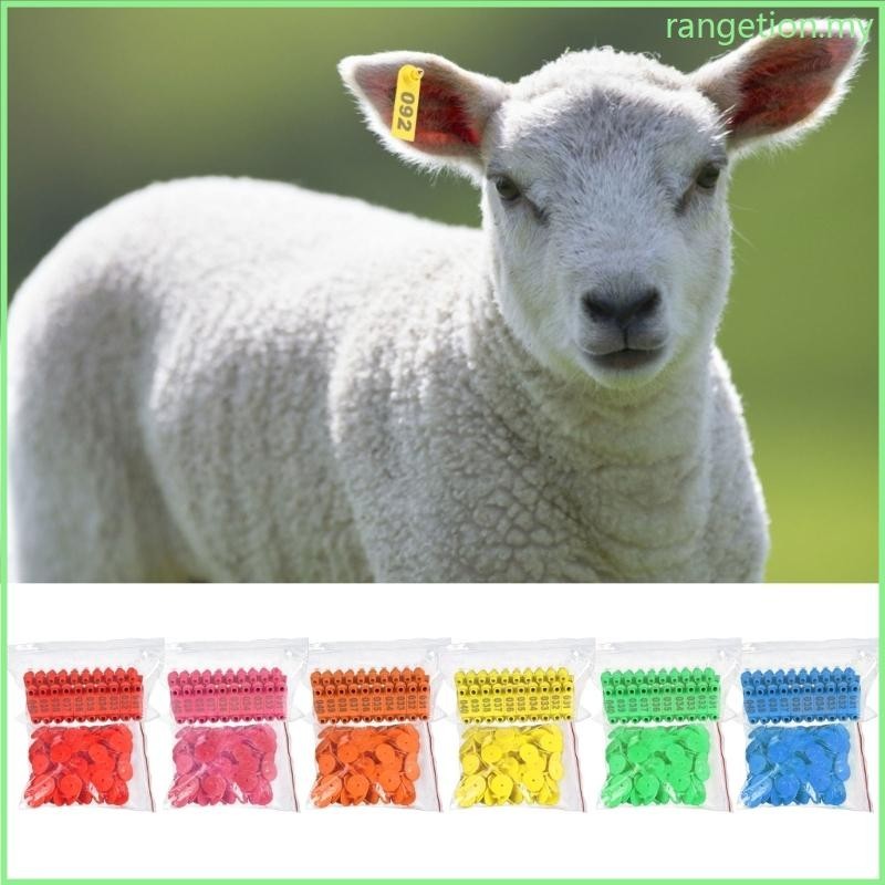 RAN 100 PCS Sheep Ear Tags Poultry Farm Animal Identification Signs ...