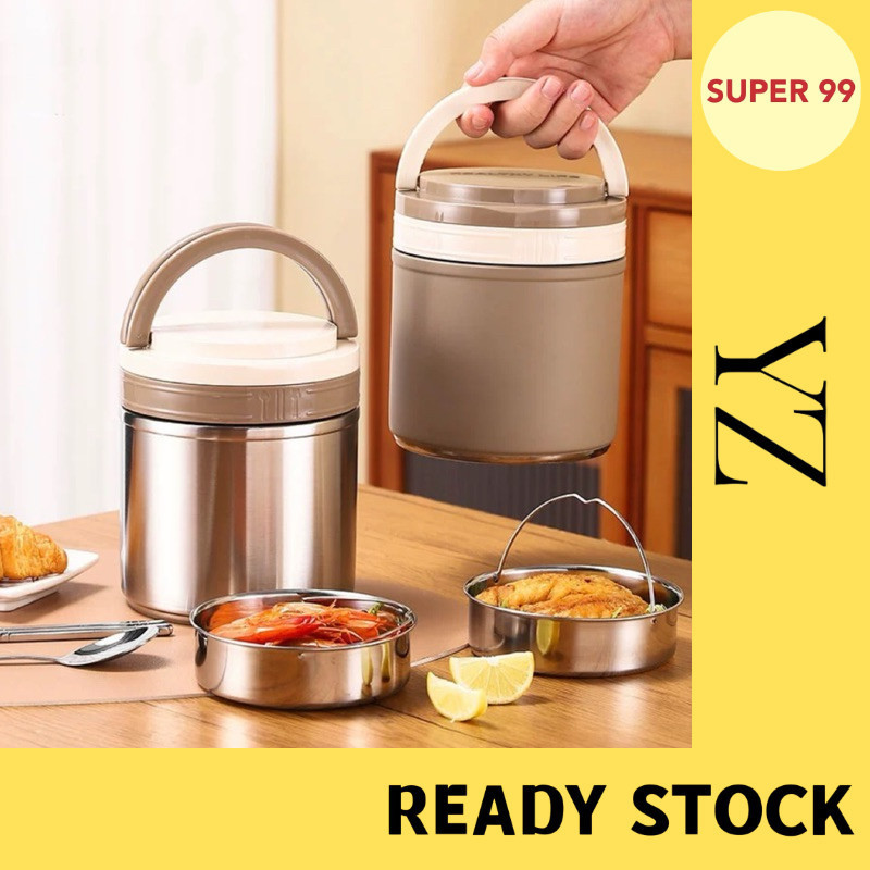 304 Stainless Steel Vacuum Insulation Lunch Box Food Container Office ...