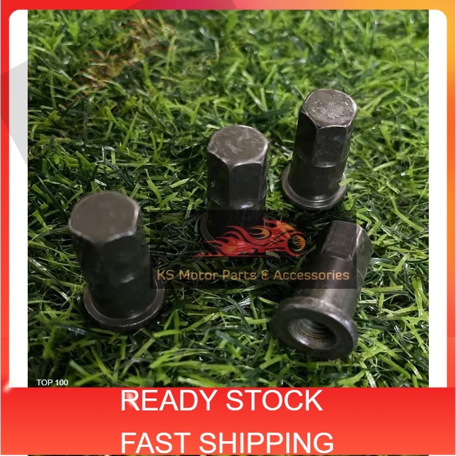 HCS 4BIJI/4PCS HIJAU M8 HEAD NUT PENDEK/SHORT SKRU NAT SCREW RXZ Y125Z ...