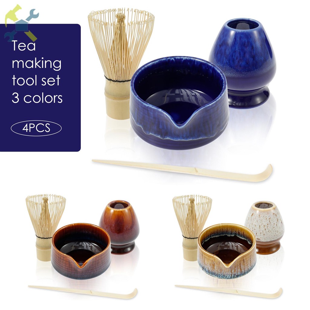 4 Pcs Matcha Set Elegant Matcha Tea Set Includes Matcha Whisk and ...