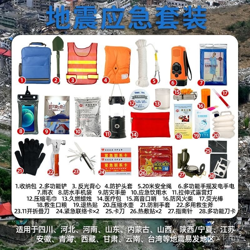 Earthquake Emergency Rescue Kit People Defense Emergency Kit Disaster ...