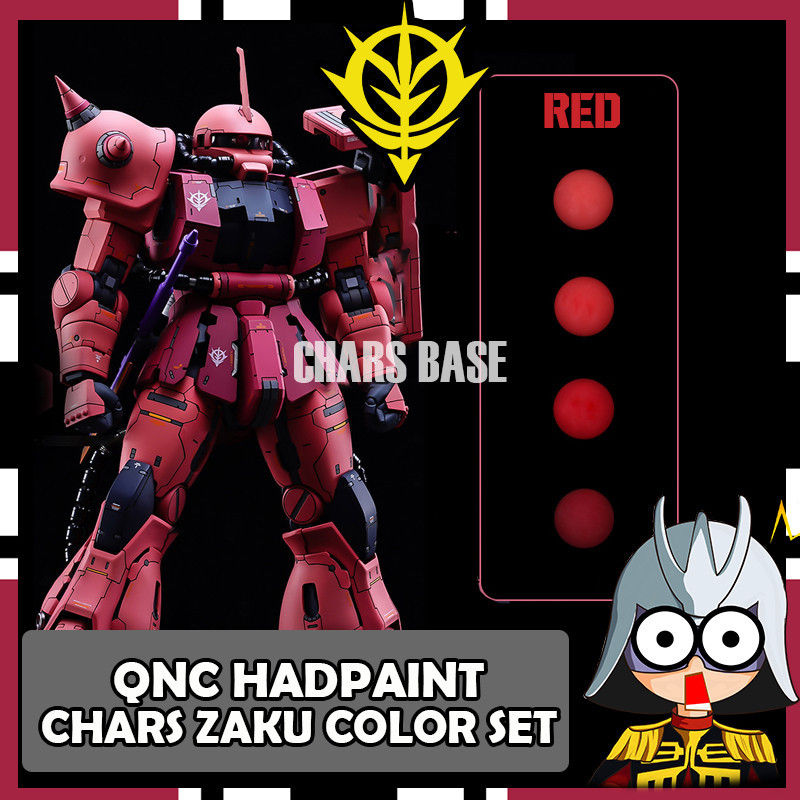 QNC HANDPAINT COLOR HOBBY COLOR SET CHAR ZAKU II RED SET | Shopee Malaysia
