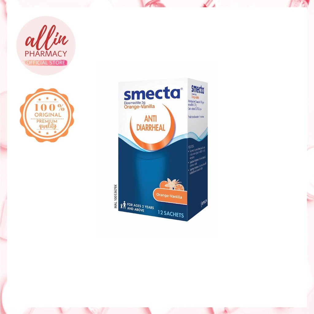 Smecta Anti Diarrheal Powder (diosmectite) Orange-Vanilla 3g x 12's ...