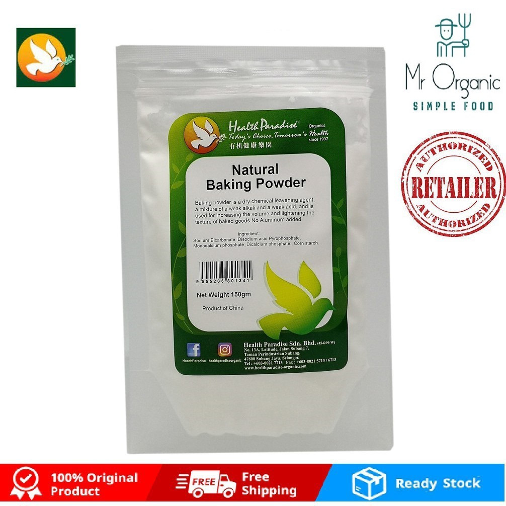 Health Paradise Natural Baking Powder 150gm (Aluminium free) | Shopee ...