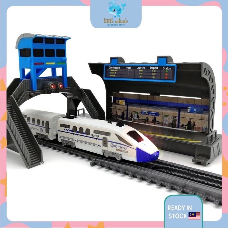 🐳 Electric Railway Toy Assembled High Speed Bullet Train Track Trains ...