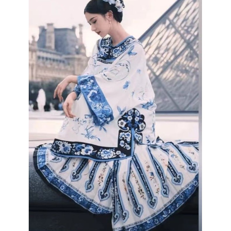 Checkered Flag Costume Qing Dynasty Costume Qing Dynasty Costume Qing ...