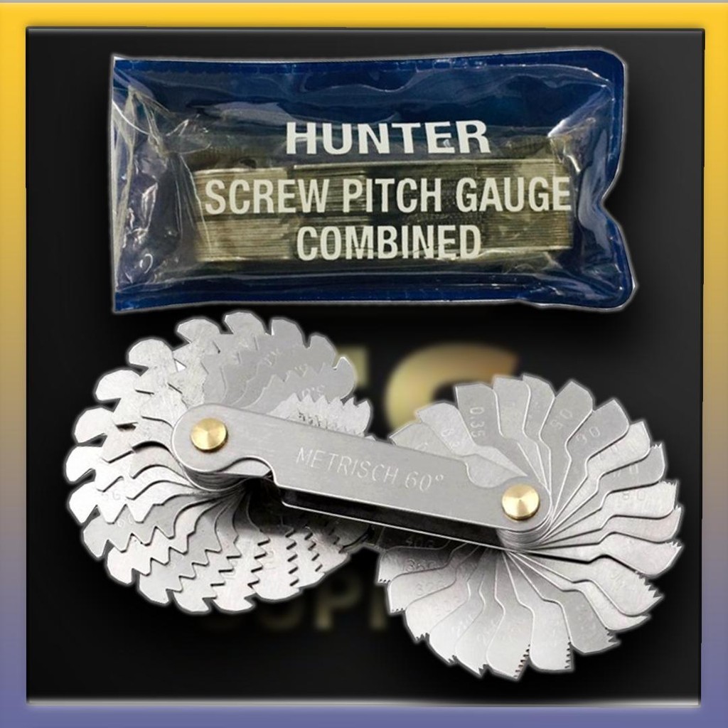 THREAD GAUGE HUNTER 52 / SCREW PITCH GAUGE WITH 52 BLADES ALL IN ONE ...