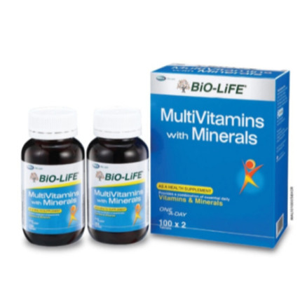 Bio Life MultiVitamins With Minerals ( 2 x 100 Tablets ) | Shopee Malaysia