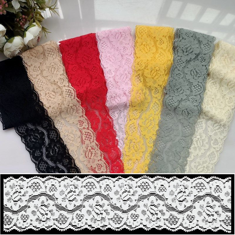 1 meter Elastic Border Lace embroidery clothes lace fabric 6cm wide ...
