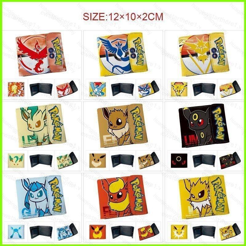 Pokemon Pikachu Squirtle Charmander Cartoon anime PU leather short ...