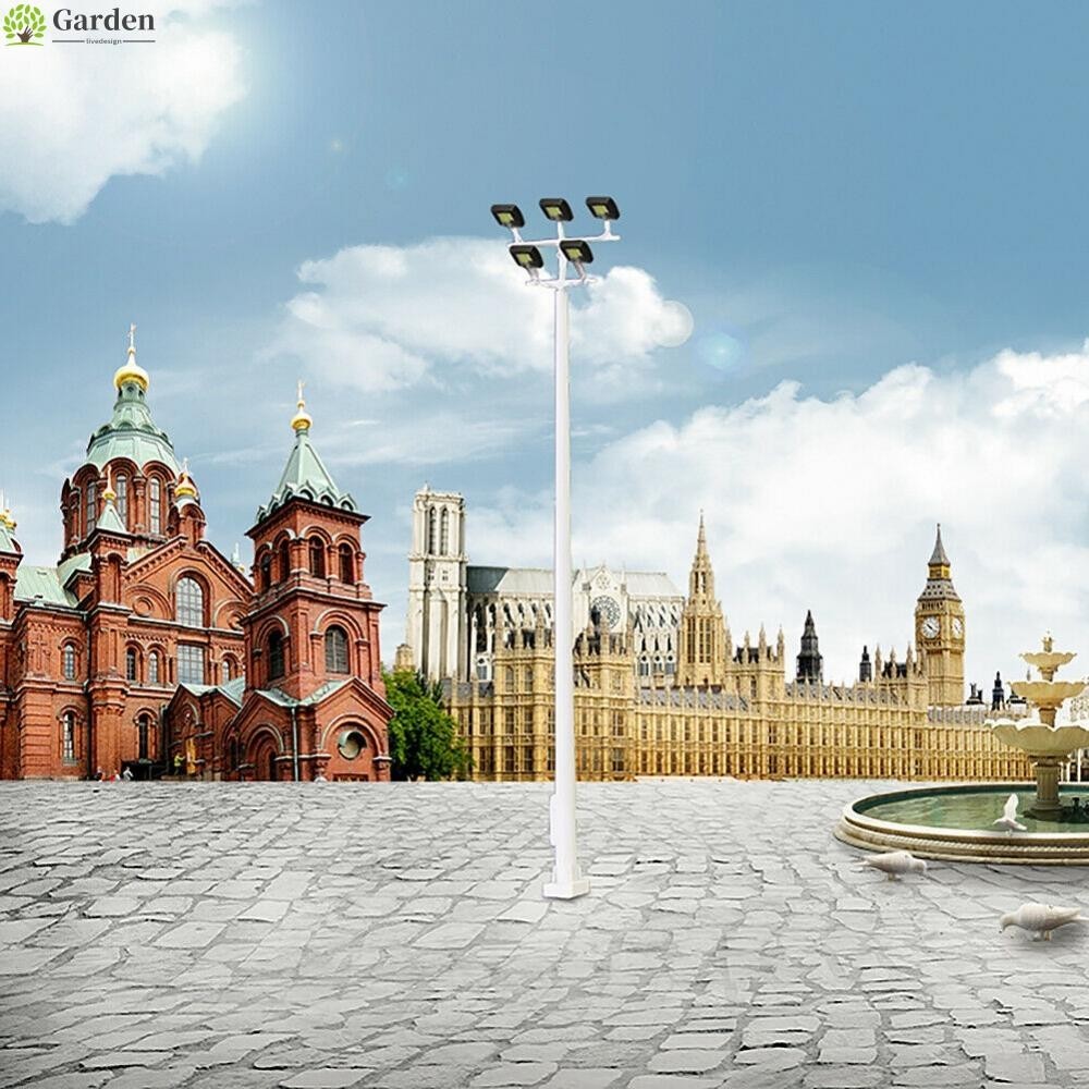 2 Pack N Scale Model Railway Field Street Light 10cm 5-LED Square Light ...