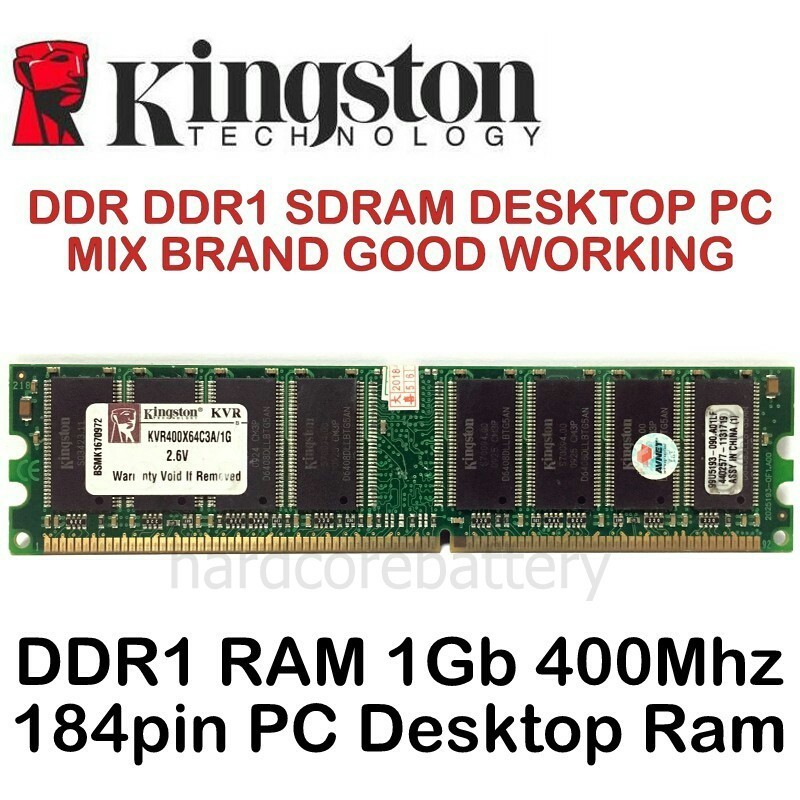 Kingston DDR1 DDR 1GB 400Mhz PC3200 DDR400 184pin Non-ECC 2.6V samsung elpida hynix Desktop PC ...