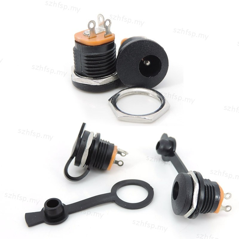 DC-022 5.5x2.1mm 5.5x2.5mm DC Power Female mount panel Connector Socket ...