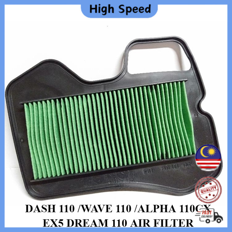 HONDA WAVE DASH 110 WAVE 110 WAVE ALPHA 110CX EX5 DREAM 110 AIR FILTER ...