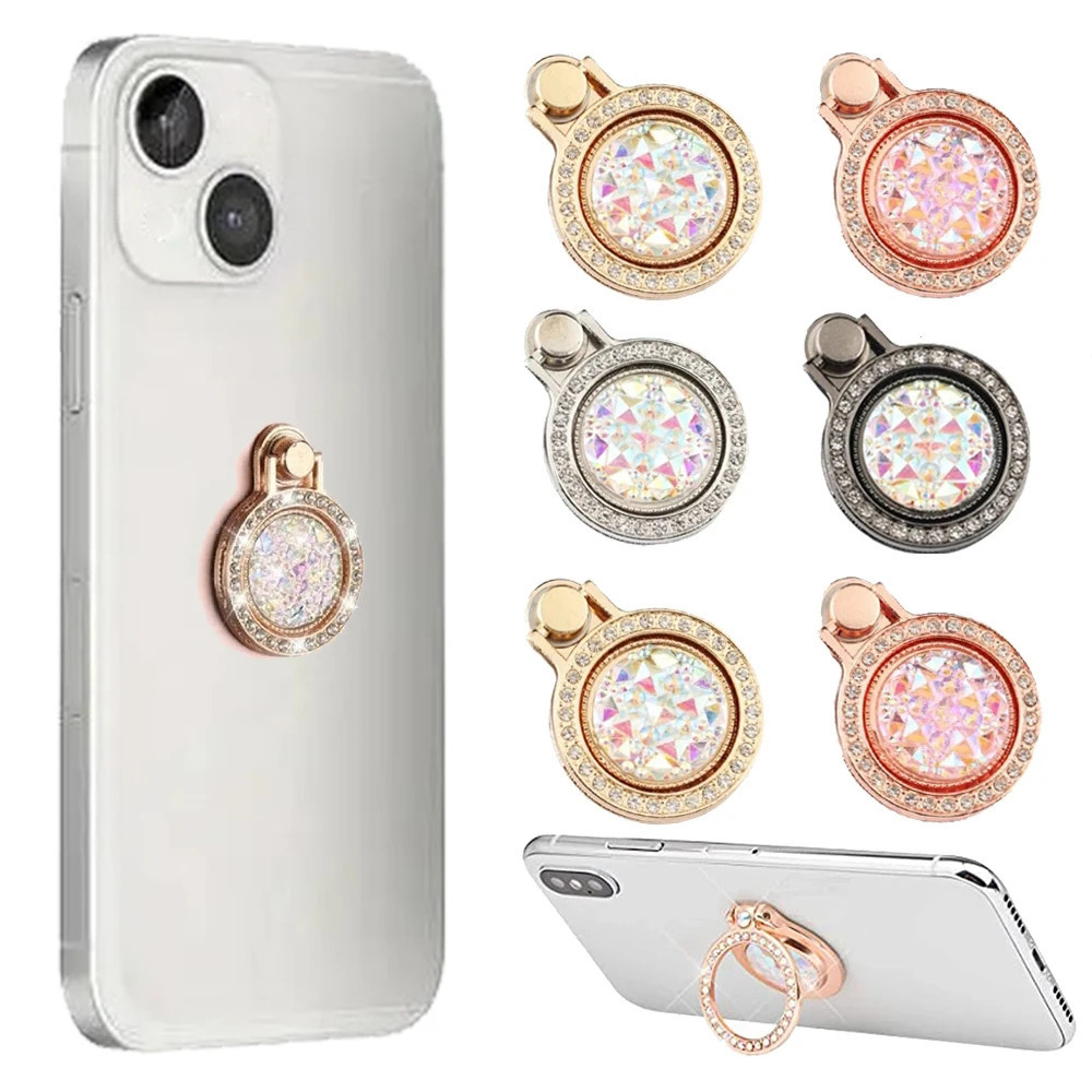 Phone Finger Ring Holder - Invisible Bracket - Transparent Rhinestone ...
