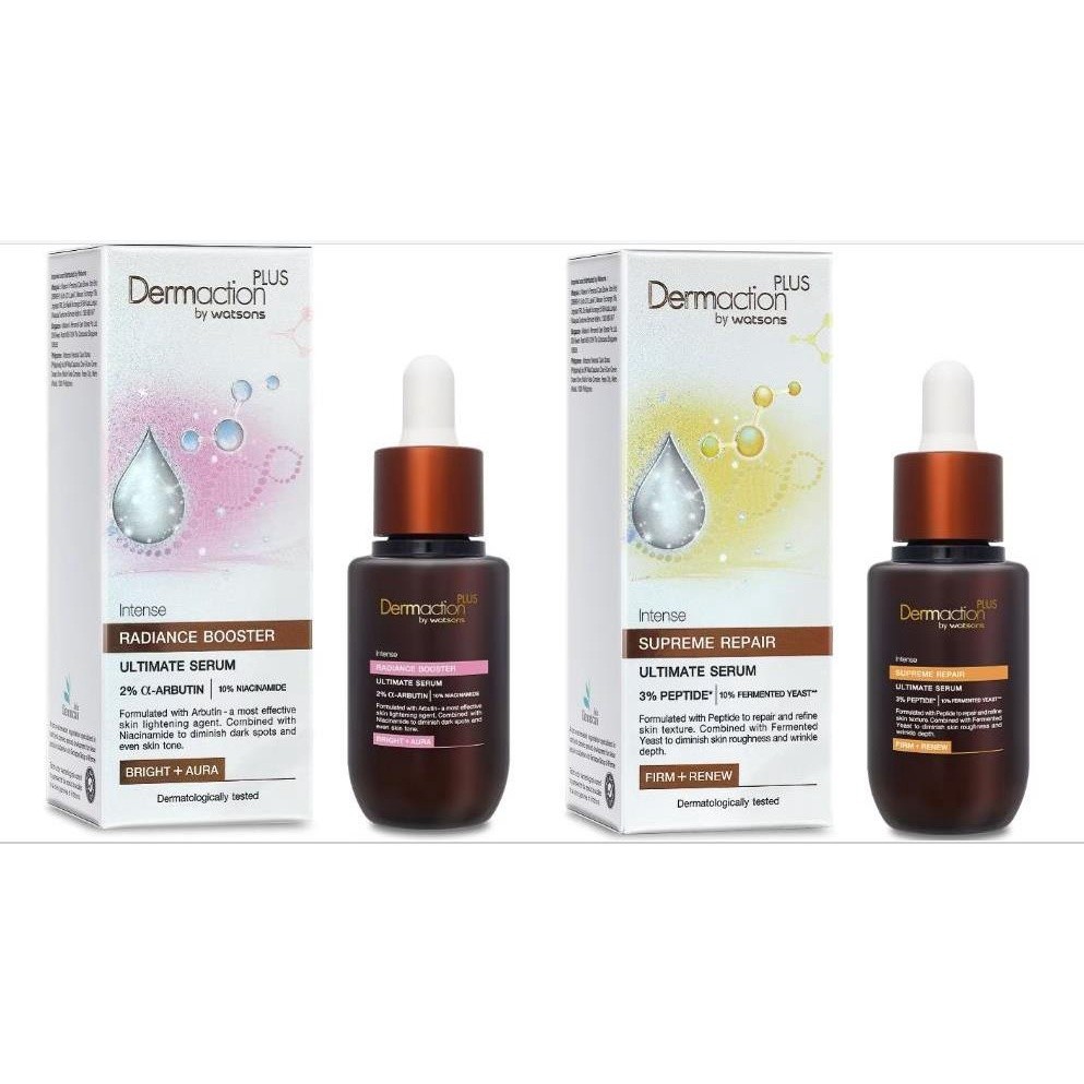 DERMACTION PLUS BY WATSONS 30ml Intense Ultimate Serum Radiance Booster ...