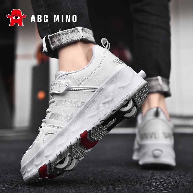 Abc MINO Four-Wheel Deformation Runaway Shoes Girls Pulley Skates ...