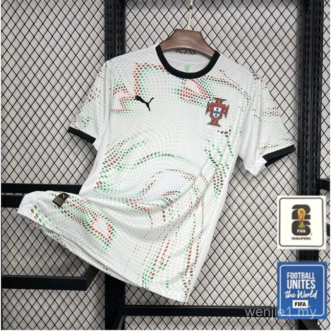 Portugal White Football Short Sleeve Soccer Shirt 25/26 Portugal Away Fan Edition BARG | Shopee ...