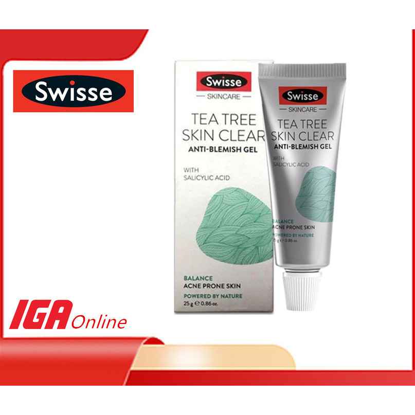Swisse Skincare Tea Tree Skin Clear Anti-Blemish Gel ( 25g ) ( Made in ...