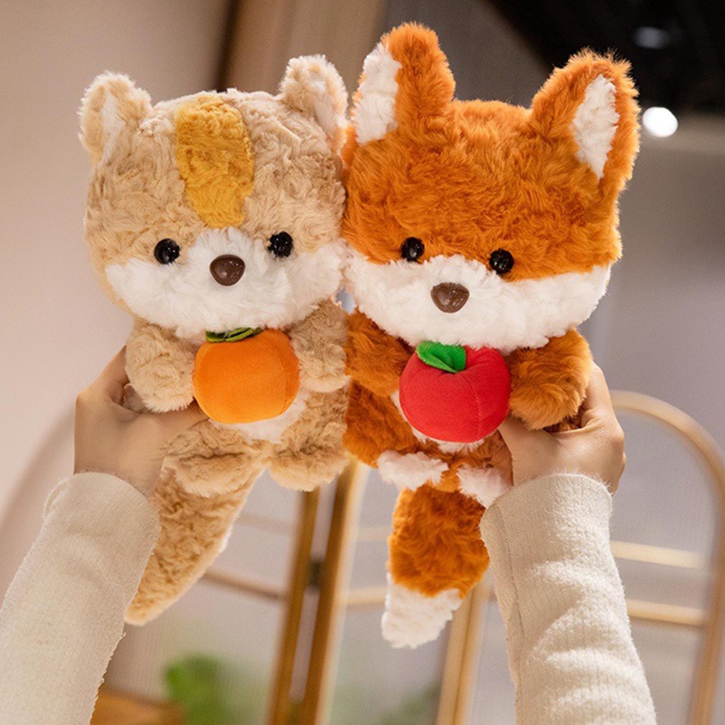 Kawaii Fox Squirrel Plush Toy Good Night Fox Little Fox Doll Cute Good ...