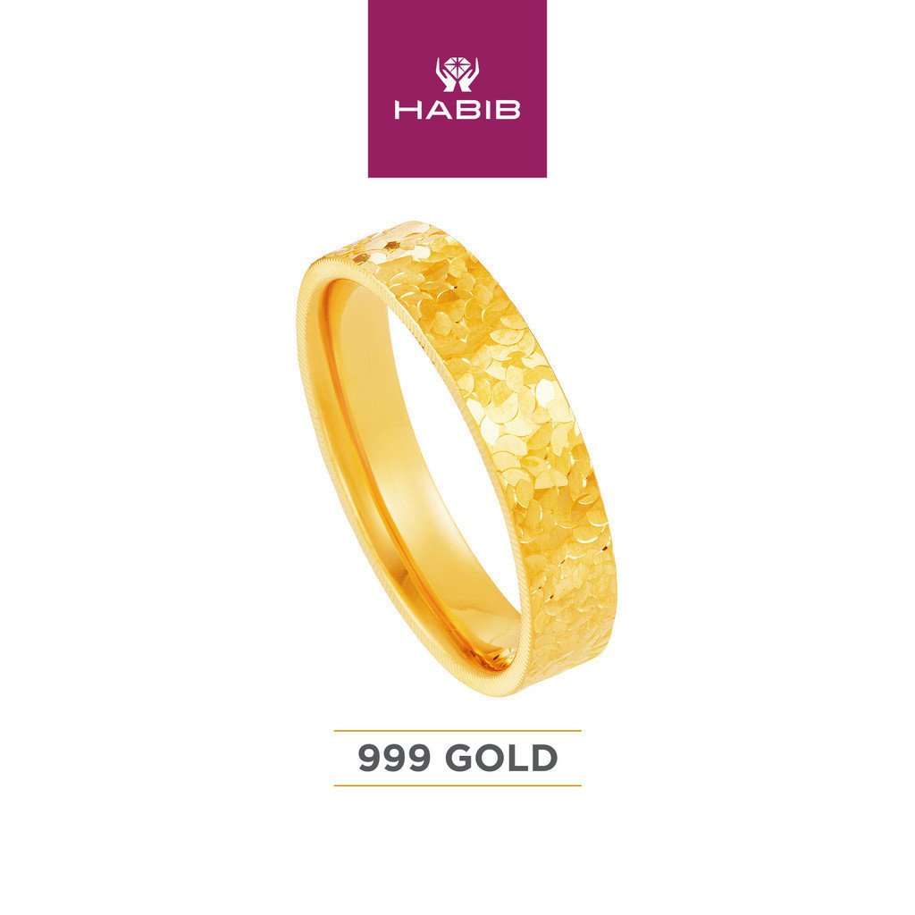 HABIB 999/24K Yellow Gold Ring WWGR1730324(4) | Shopee Malaysia
