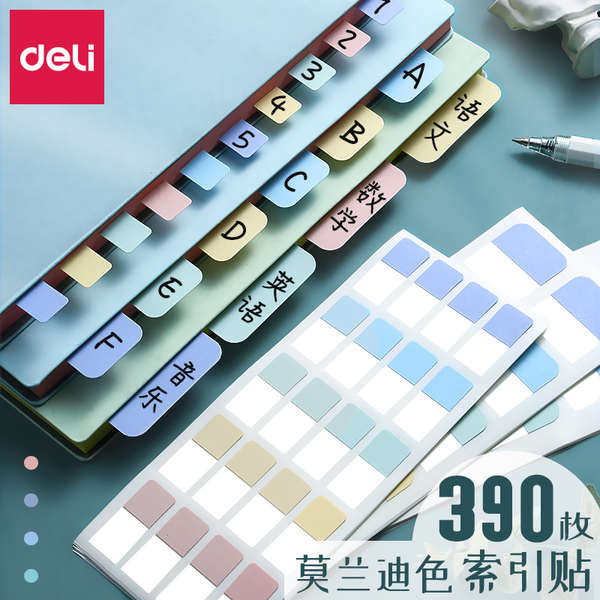 Deli Sticky Notes Label Stickers Cute Cartoon Girl Fresh Mark Notes ...