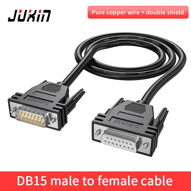 Industrial-grade DB15 cable Male to male to female to female 15-pin ...