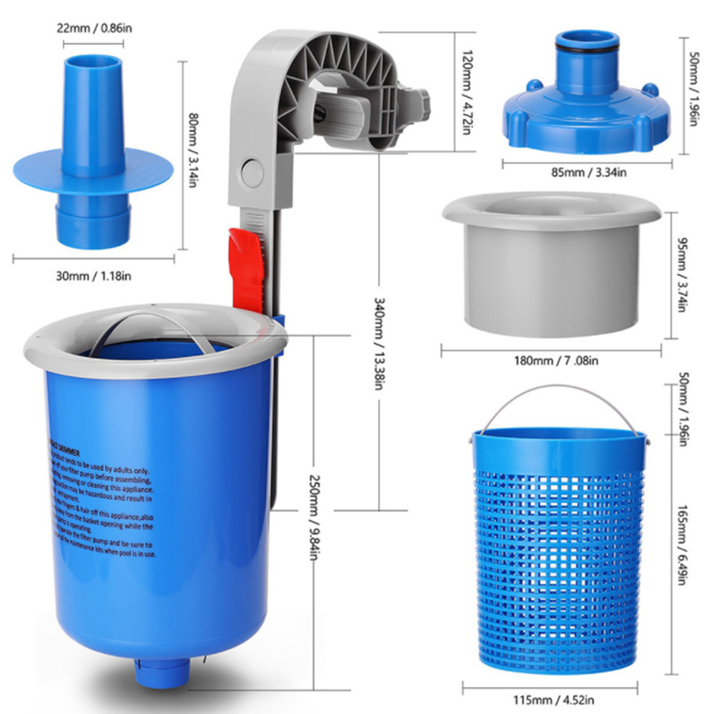 [Fanicas.my] Wall Mount Pool Skimmer Swimming Pool Surface Skimmer ...