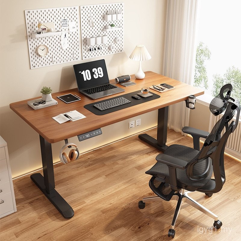 Electric Lifting Table Computer Desk Chair Set Home Desk Gaming Table ...