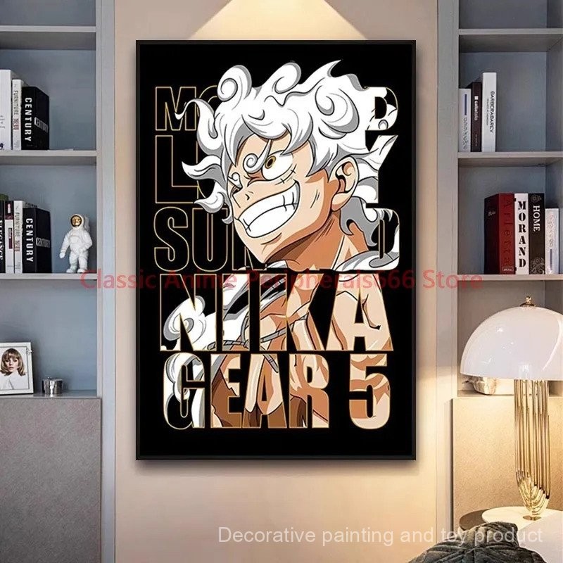 One Piece Anime Hanging Painting Luffy Five Levels Everyone Fruit Nica ...