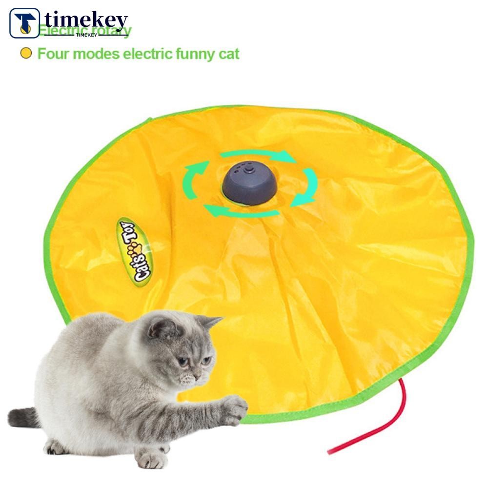 TIMEKEY Electric Automatic Cat Toy 4 Speed Funny Pet Turntable ...