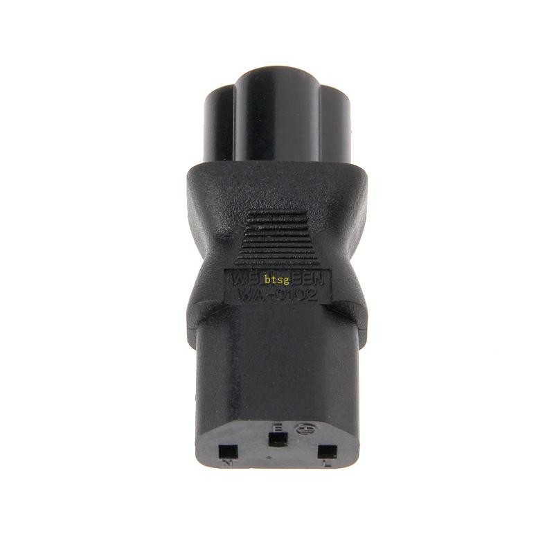 BT IEC 320 C13 Female To C6 Male 3-Pin Cloverleaf Plug Converter AC ...