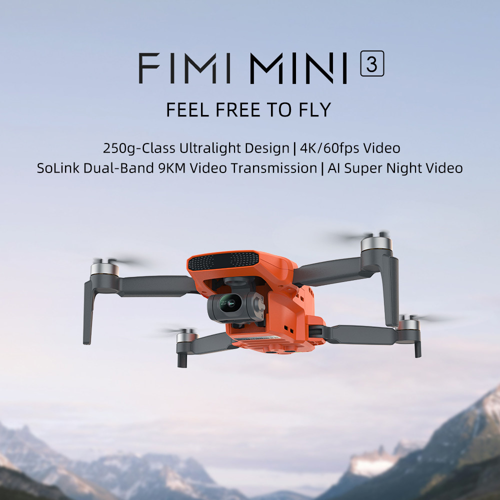 FIMI MINI 3 2024 New 4K 60fps AI Night Video 9km range 3-axis Gimbal ...