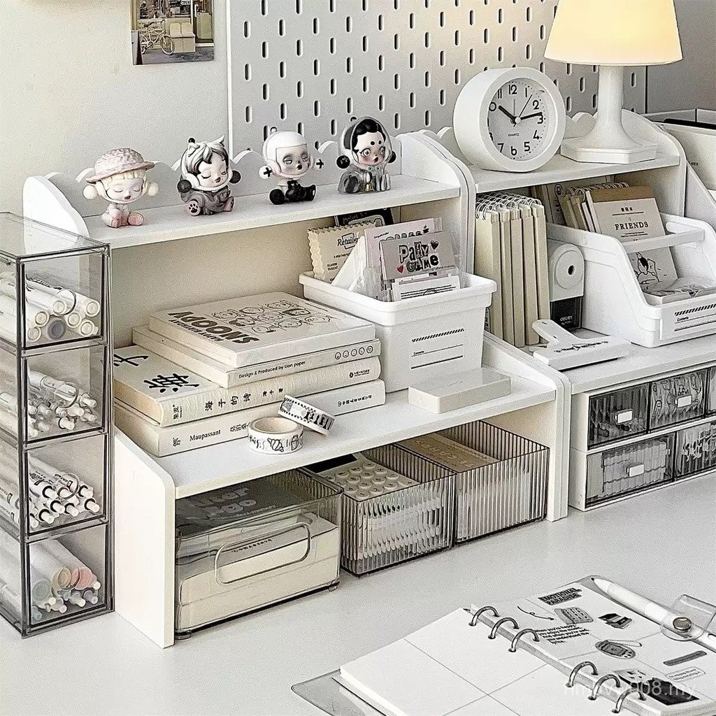 [13.9,000 Persons Collection] Desktop Shelf Desk Storage Box Elevated ...