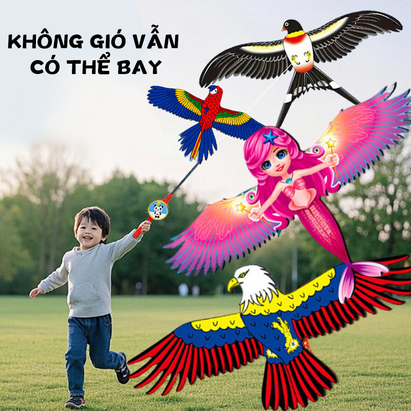 New Model Handheld Mini Kite Fishing Rod Cartoon Kite Activity Kite for ...