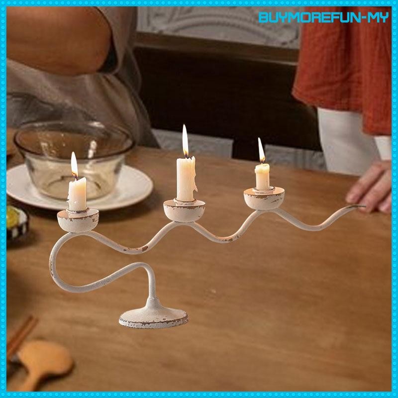 [BuymorefunMY] Metal Candelabra Candle Stand Table Centerpiece for ...