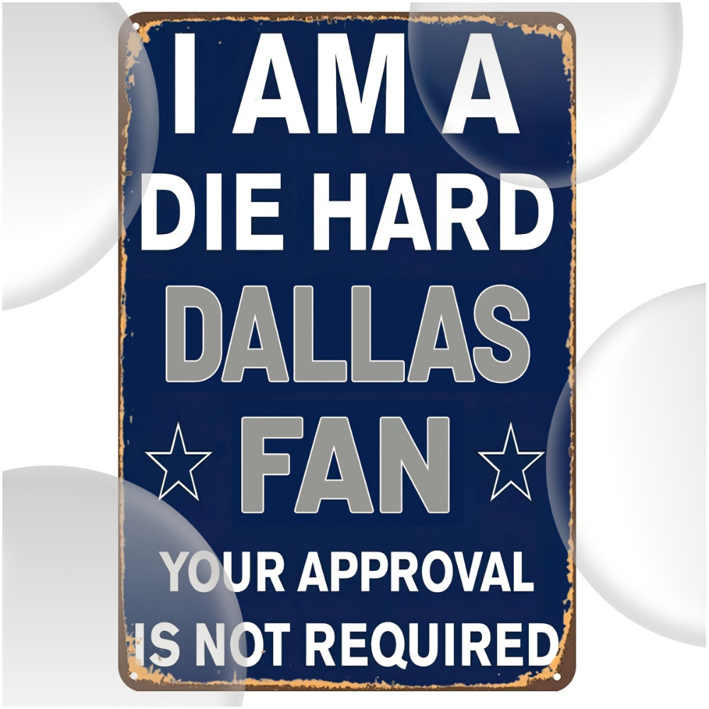 Dallas Fans Metal Sign 1pc 8"x12" Wrought Iron Wall Decor for Bar Cafe ...