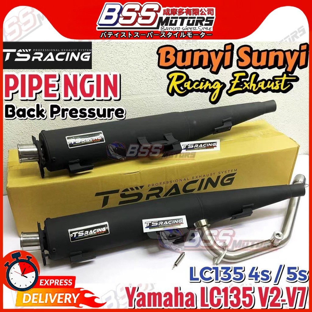 TS Racing Super Back Pressure Exhaust Pipe Ngin LC135 V1-V7 4S 5S LC4S LC5S Racing Ekzos 28mm ...