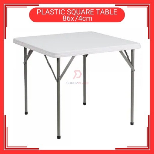 86cm Plastic Square Table Meja Lipat Empat Segi Portable Square Table ...