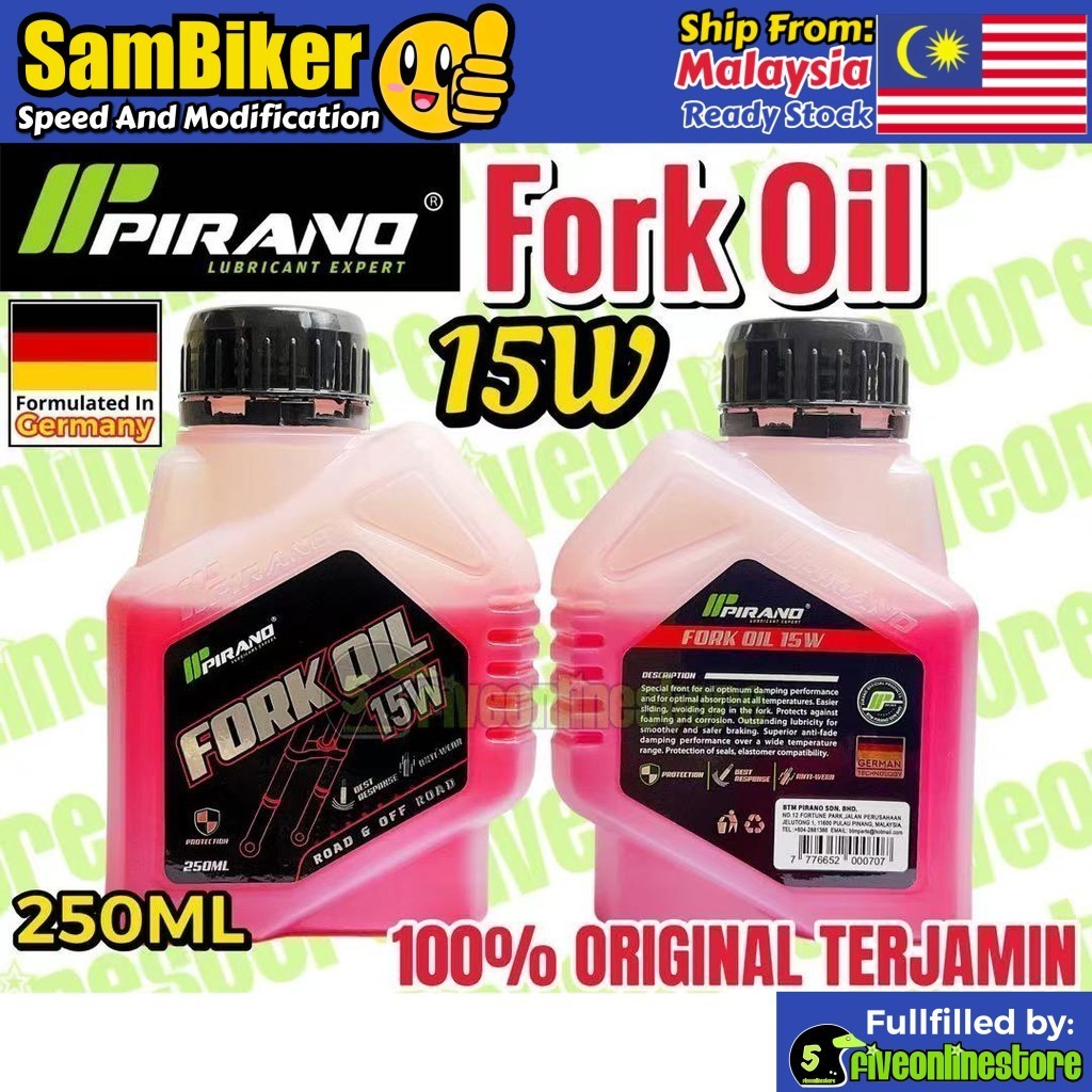 PIRANO 250ML Fork Oil 15W Minyak Fork (Road / OFF Road) Heavy Duty Oils ...